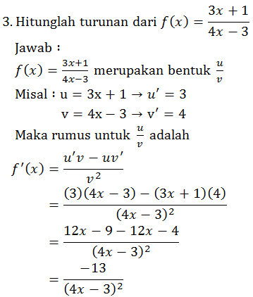 Turunan: Turunan Fungsi