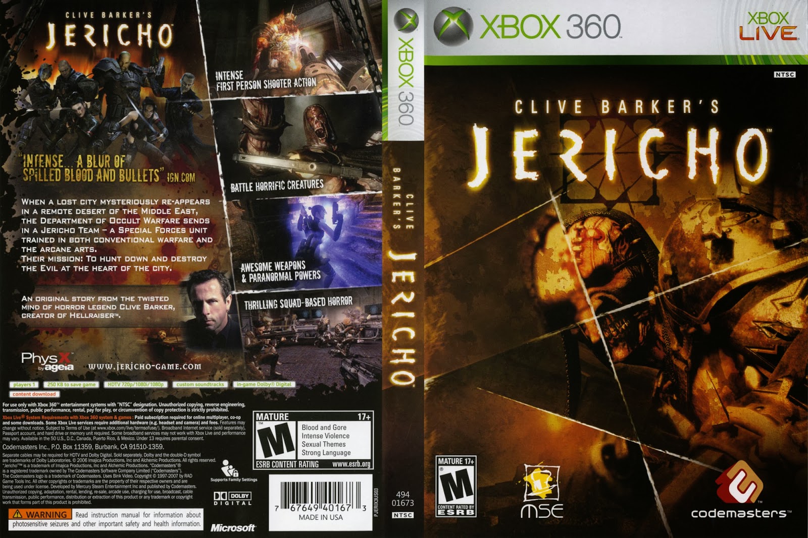 Ruy Games: Clive Barker's Jericho