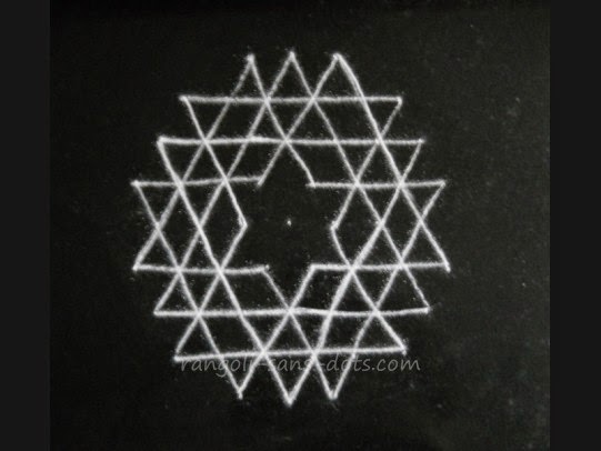 Simple rangoli for Puja / Pooja kolam