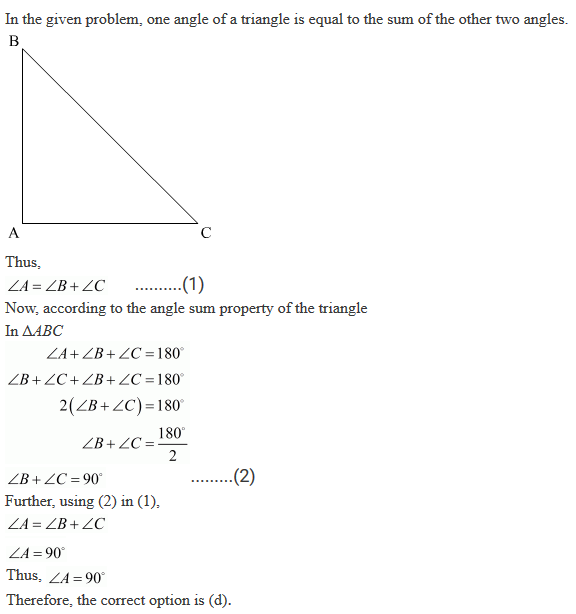 R.D. Sharma Solutions Class 9th: Ch 9 Triangle and its Angles MCQ's
