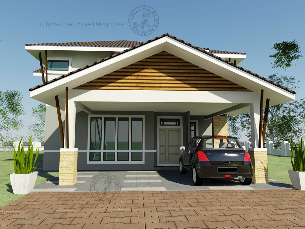 Unforgettable Art: Merekabentuk banglo 2 tingkat untuk Pn. Jusma