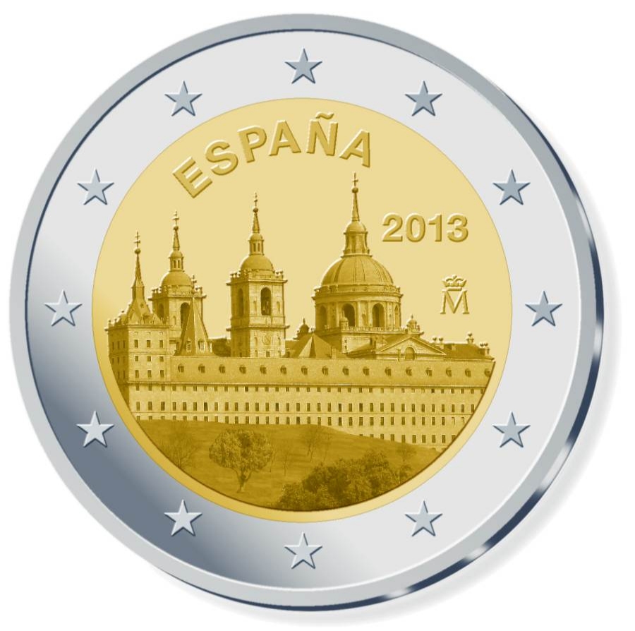 Moneda de 2 Euros España 2013: Monasterio de El Escorial - El Rincón ...