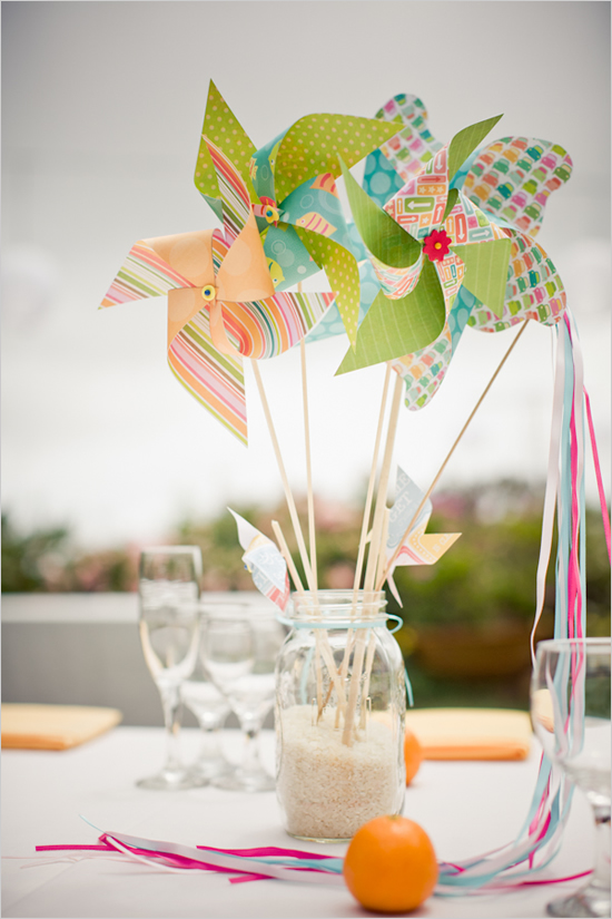Exciting Pinwheel Wedding Ideas - Lots of love, Susan