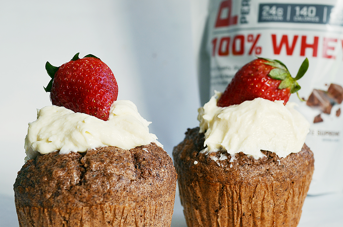 Cupcakes Fit de Chocolate y Banana