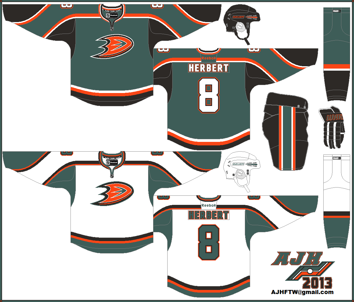 AJH Hockey Jersey Art: Anaheim Ducks Concept