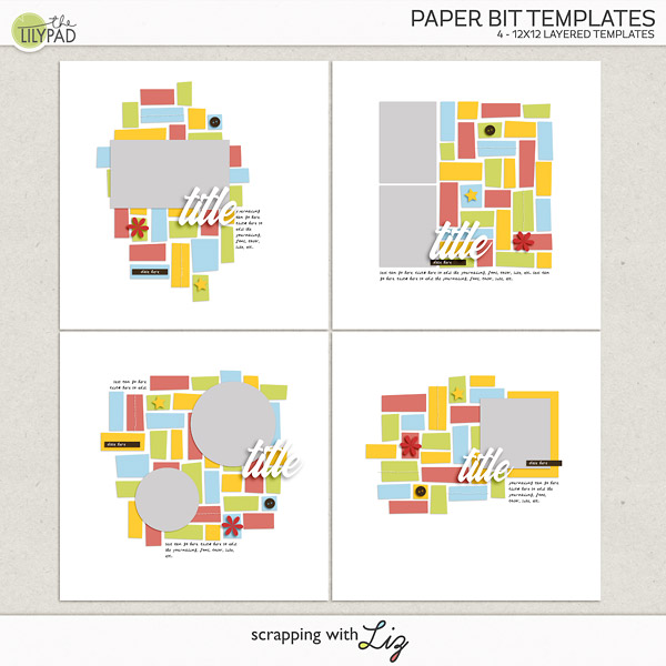 NEW Paper Bit Templates! / Scrapping with Liz