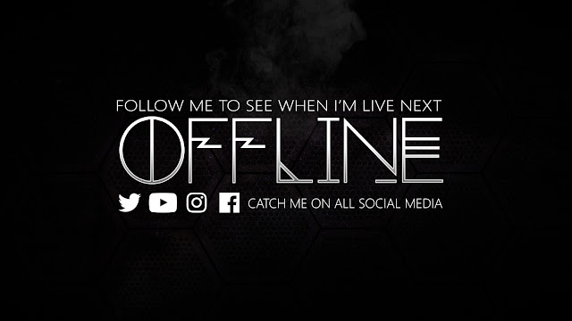 Offline - Black and white full social media - Twitch Utility