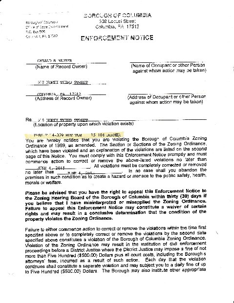 Part 2 – Resident alleges selective enforcement by codes department ...