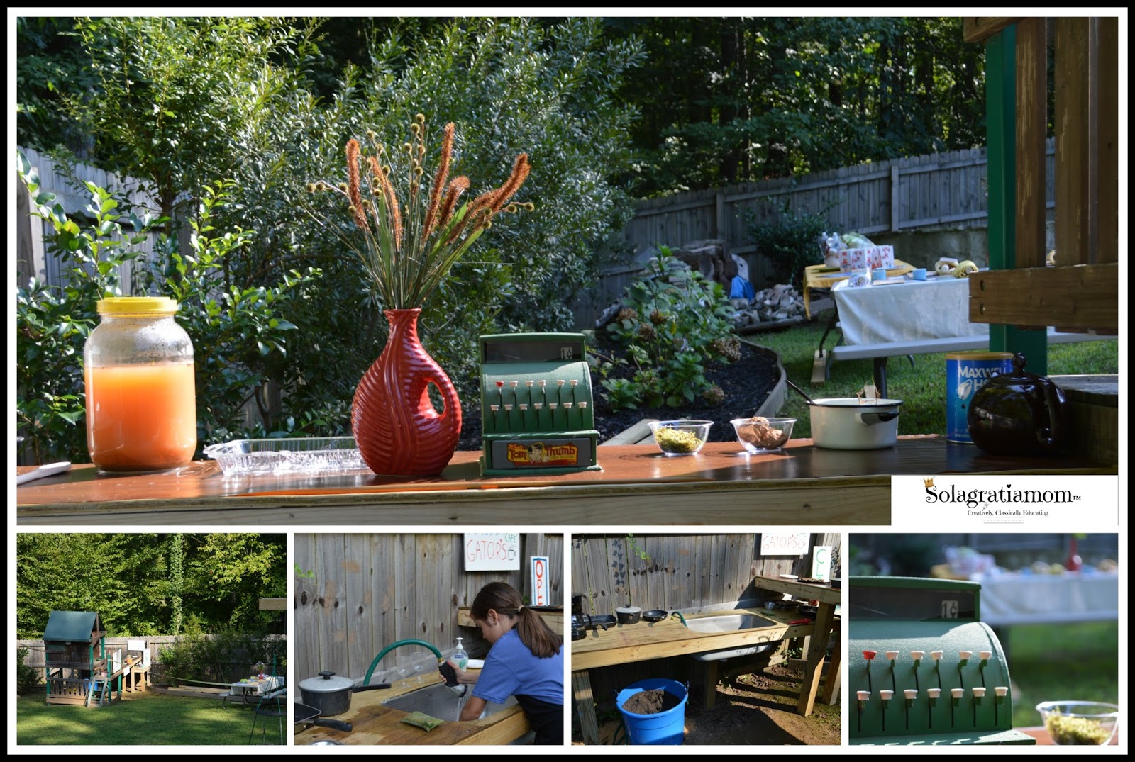 Solagratiamom: Mud Kitchen Birthday Party!
