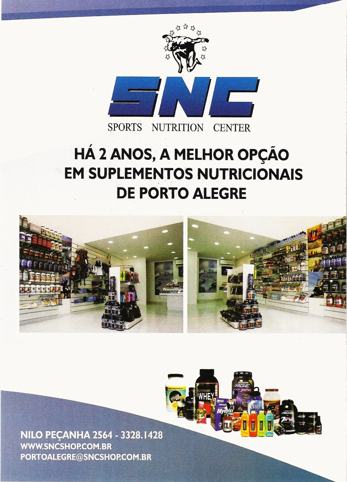 EQUIPE JOCA MACEDO PORTO ALEGRE RS: SNC SPORTS NUTRITION CENTER