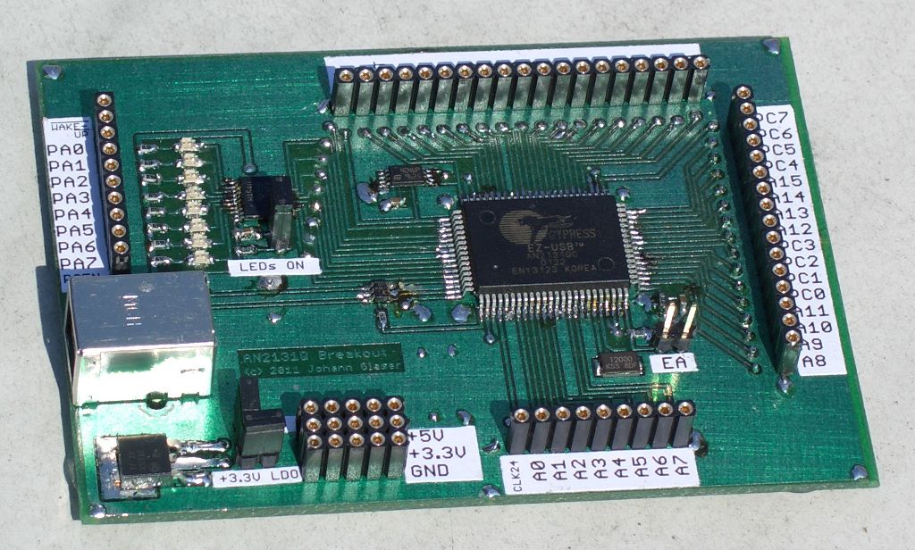 Johann Glaser: EZ-USB Breakout Board