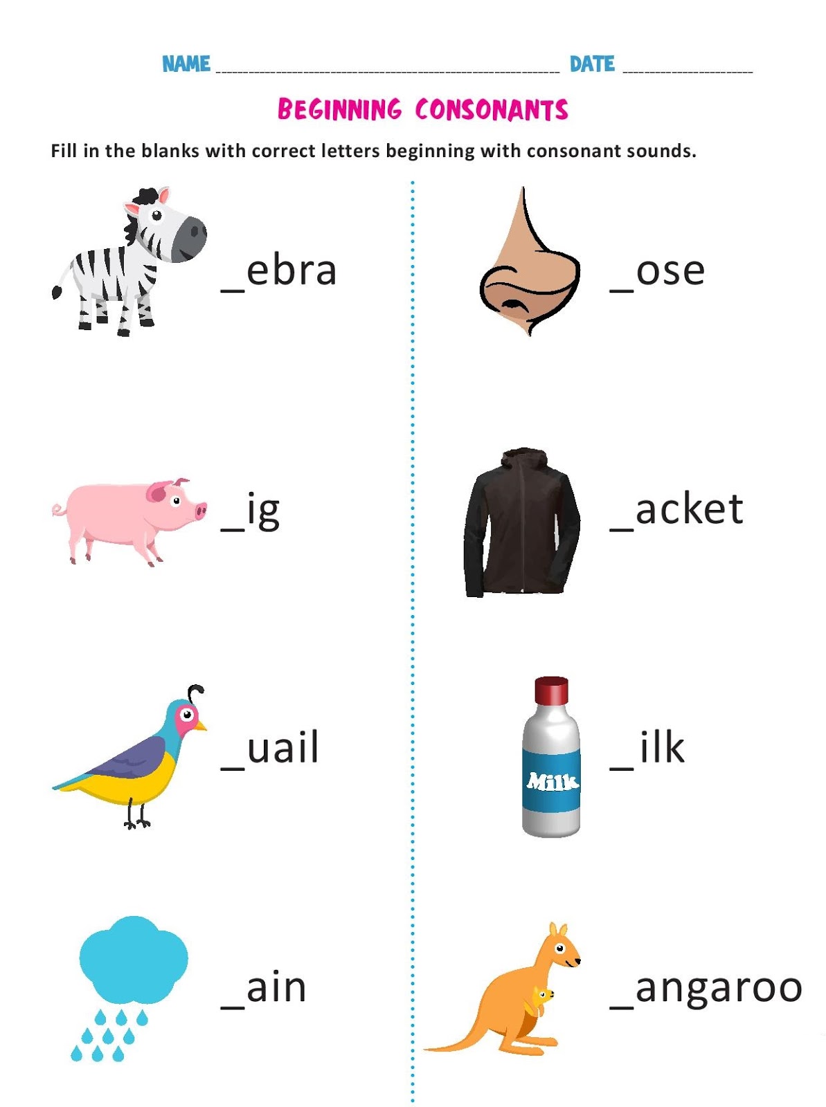 Beginning Consonants Worksheets (Ready to Use) - DepedClick