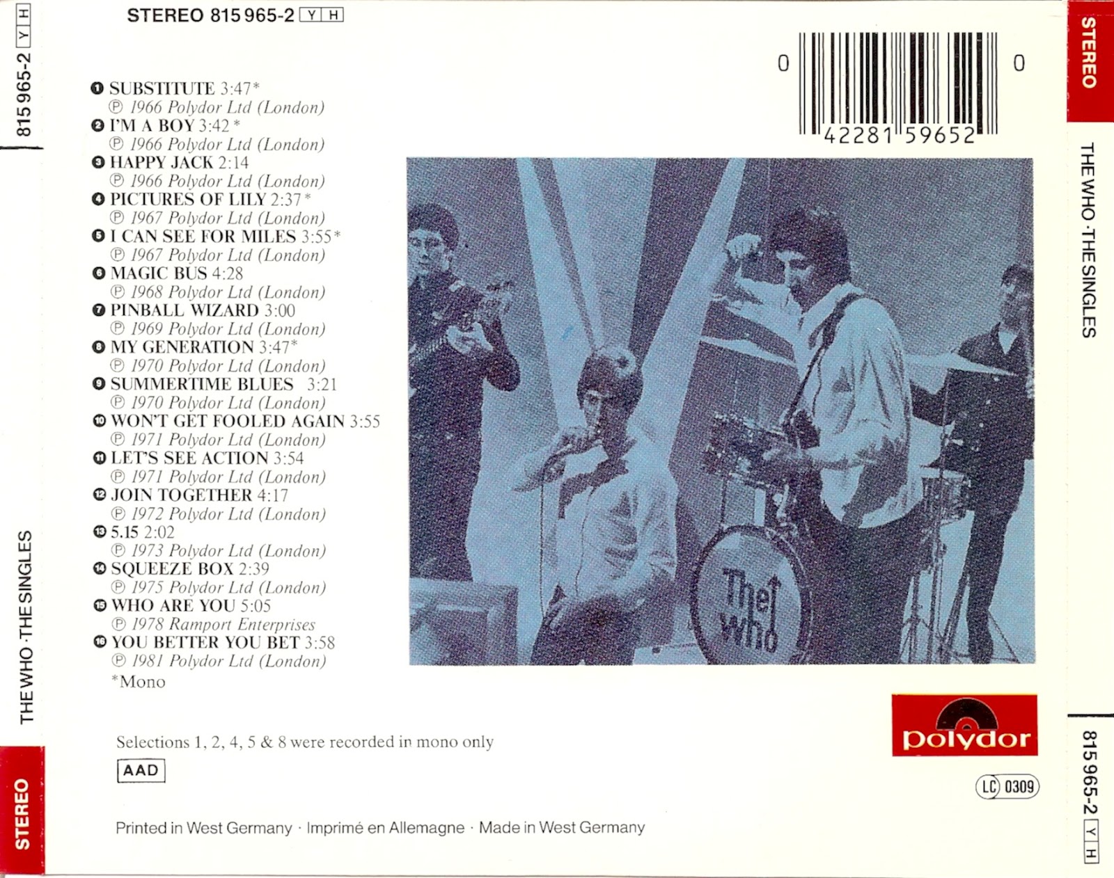 The First Pressing CD Collection: The Who - The Singles