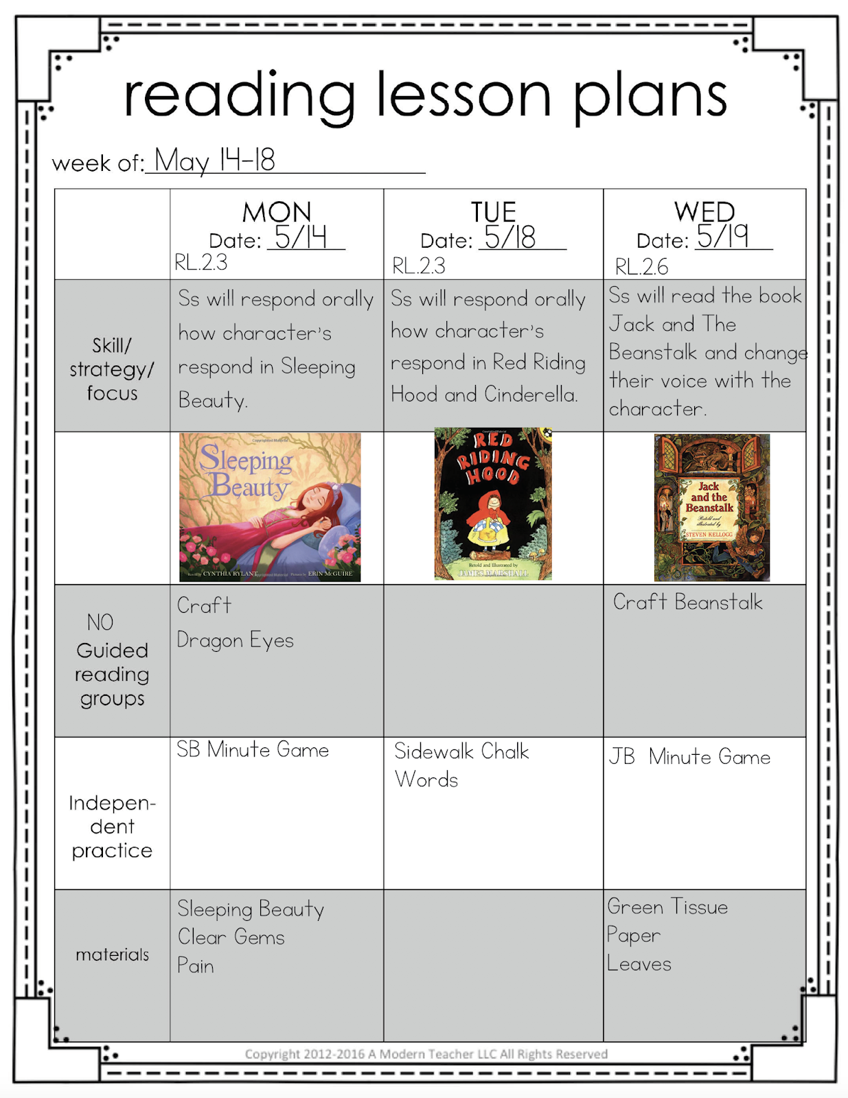 Learning Lessons With Amy Labrasciano: Fairy Tales - ELA Lesson Plans #26