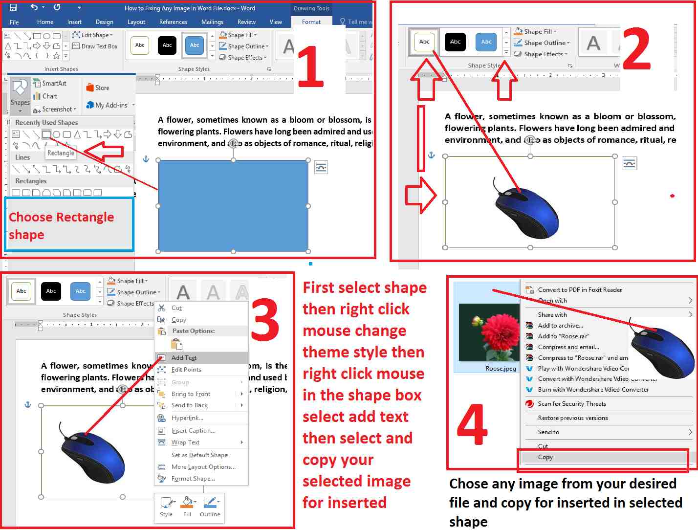 How to Fixing Any Image In Word File | HrTech-TutorialsPoint