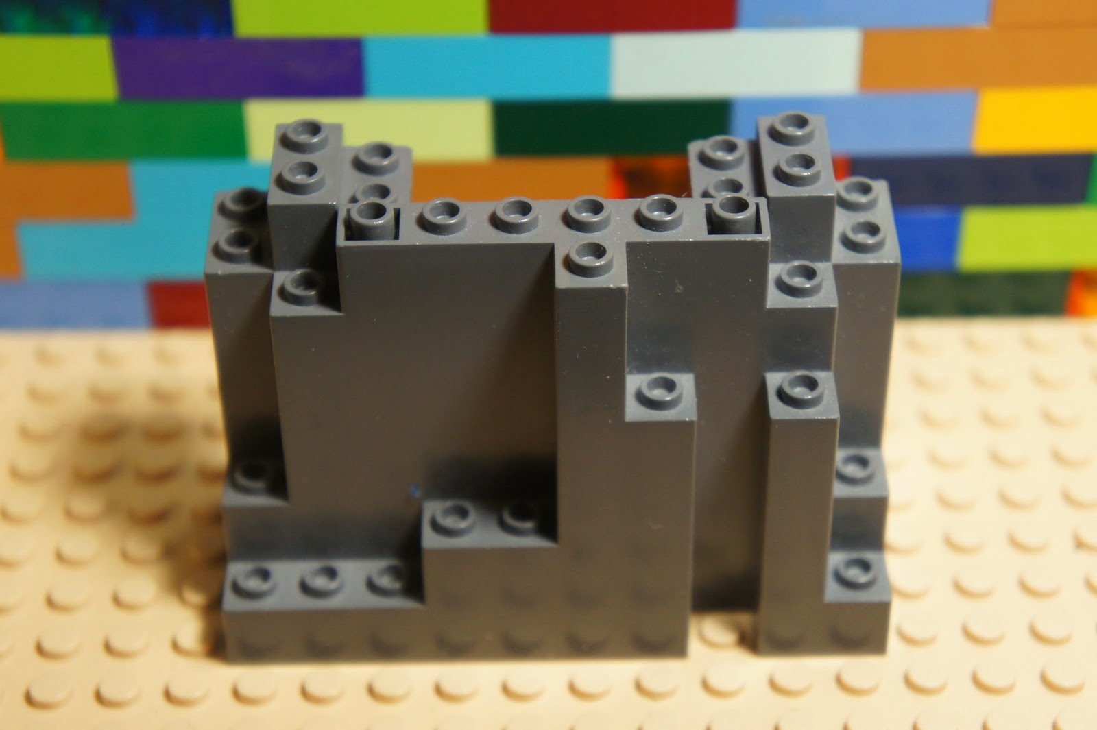 LEGO 6082 Dark Gray WALL PANEL Castle 4x10x6 Rock Rectangular Mountain ...