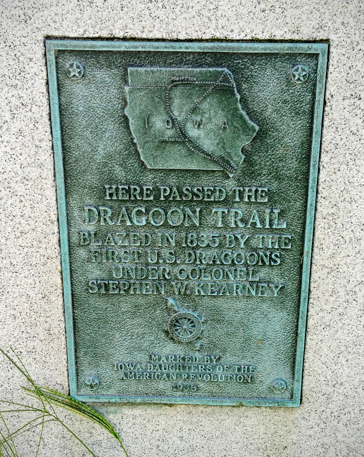 History and Culture by Bicycle: Des Moines, Iowa: Dragoon Trail Marker