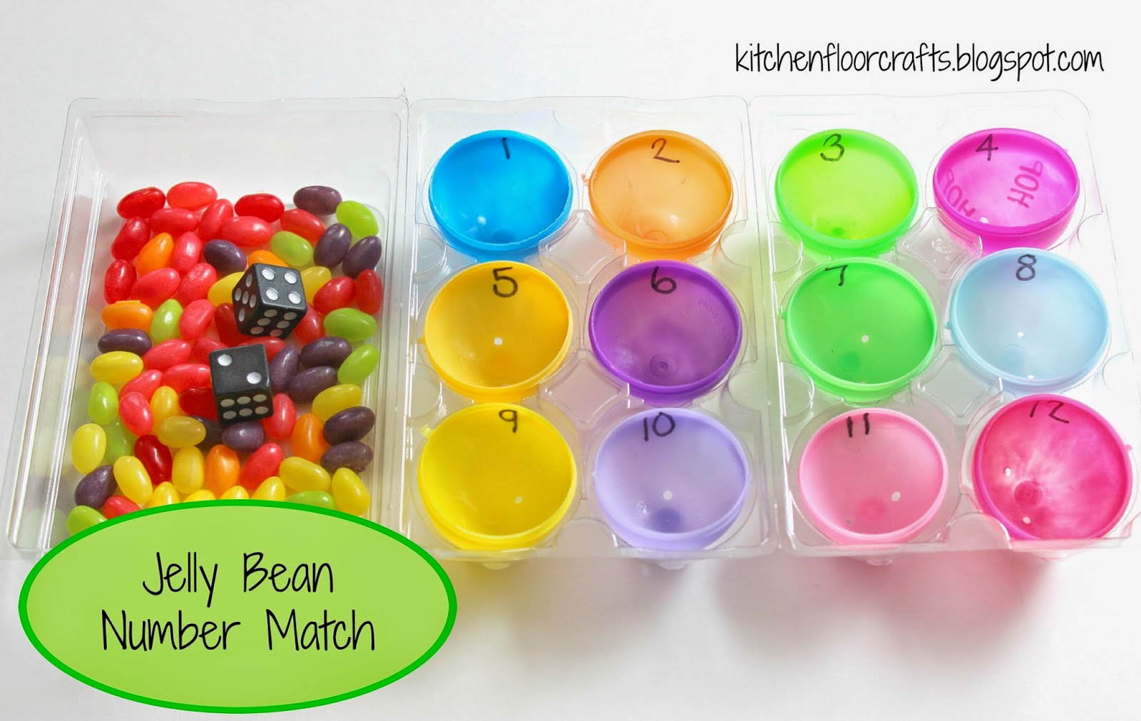 Kitchen Floor Crafts: Jelly Bean Math (3 Preschool Play Invitations)