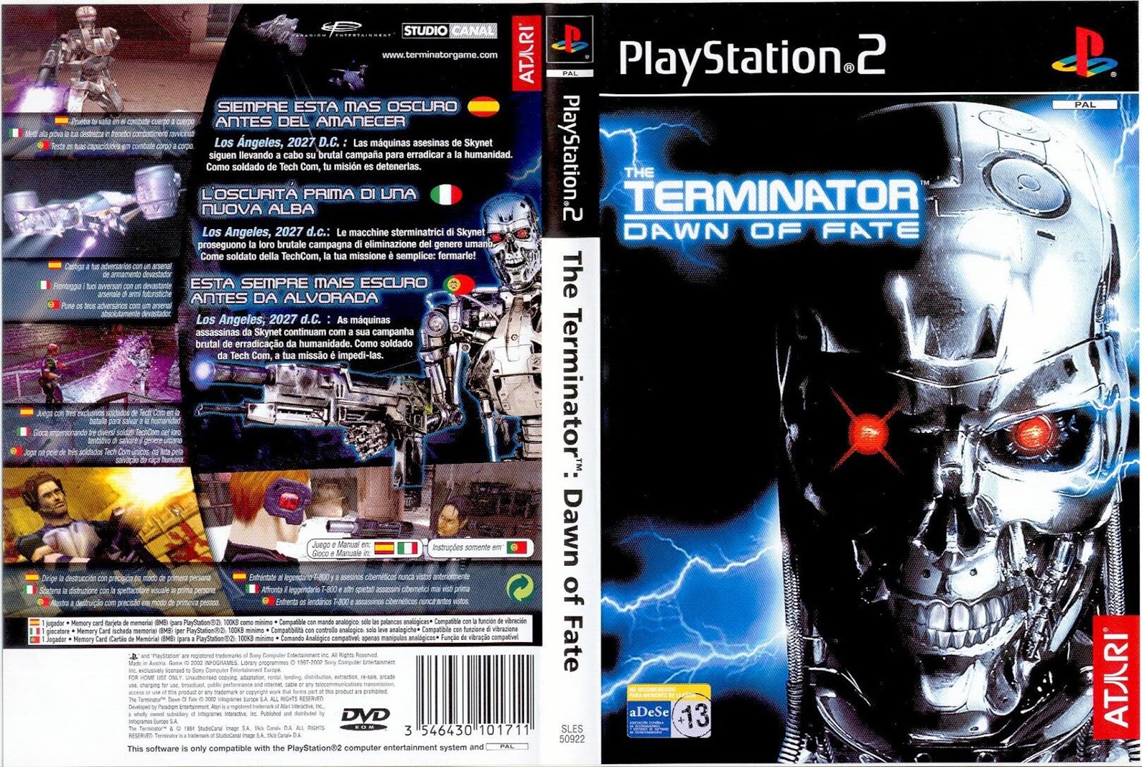 Coleccion Caratulas PS2: Terminator Dawn of Fate