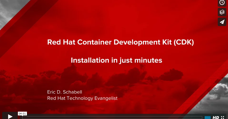 Eric D. Schabell: Red Hat Container Development Kit installation in ...