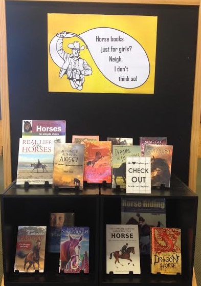Library Displays: Horse books just for girls? Neigh, I don't think so!