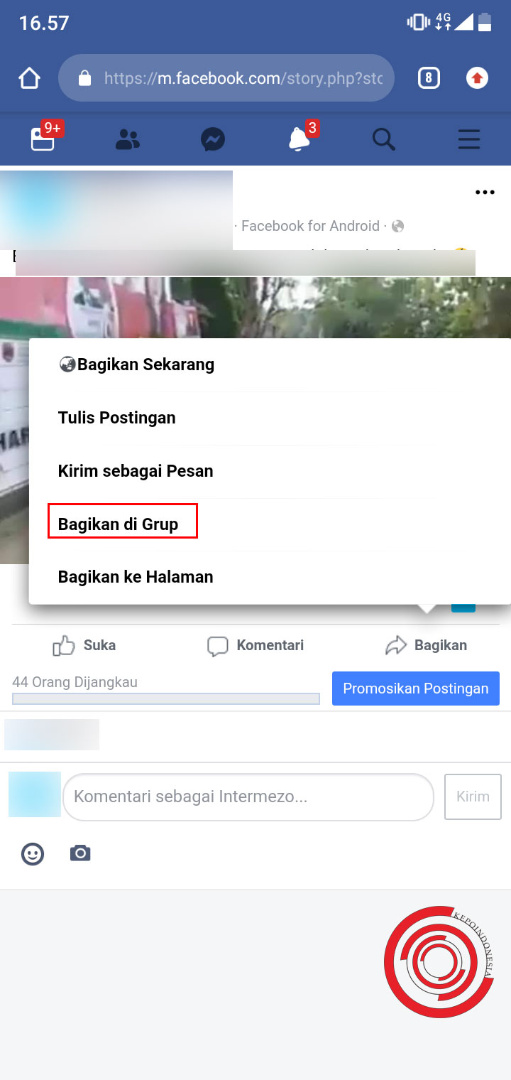 Begini Cara Share Postingan Facebook ke Grup Dengan Mudah - KEPOINDONESIA