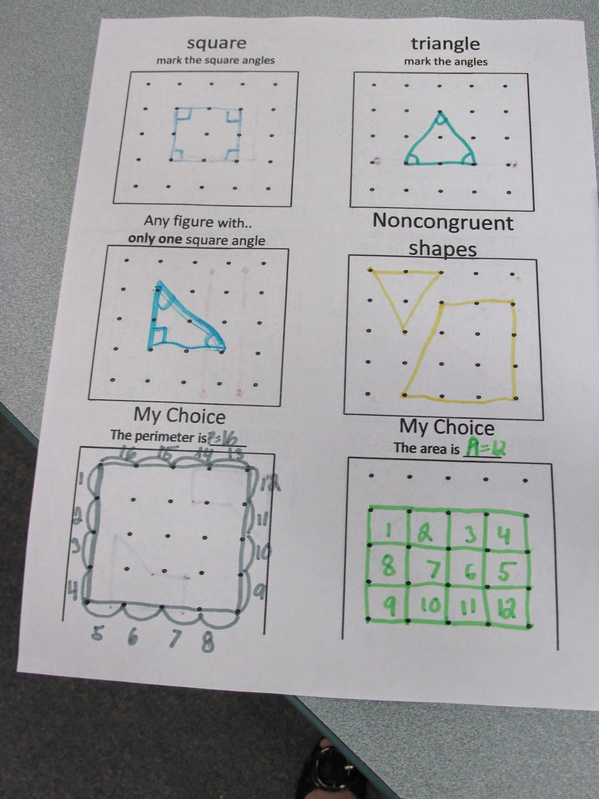 Live and Learn: Geometry Vocabulary with Geoboards
