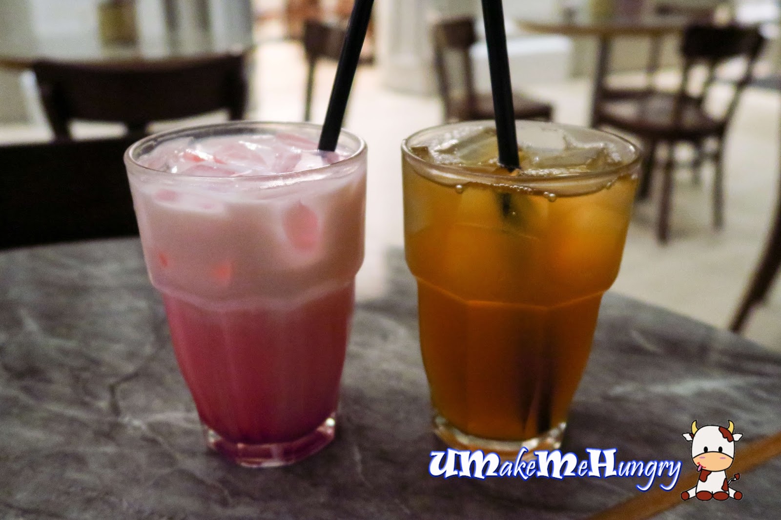Ice Rose Bandung & Ice Lemon Tea - $4.50 & $3