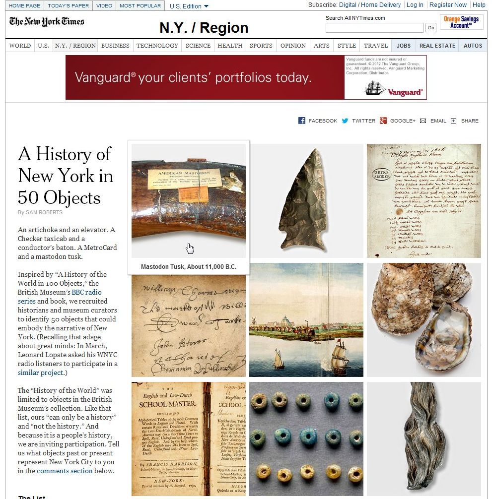 New York City in 50 Objects