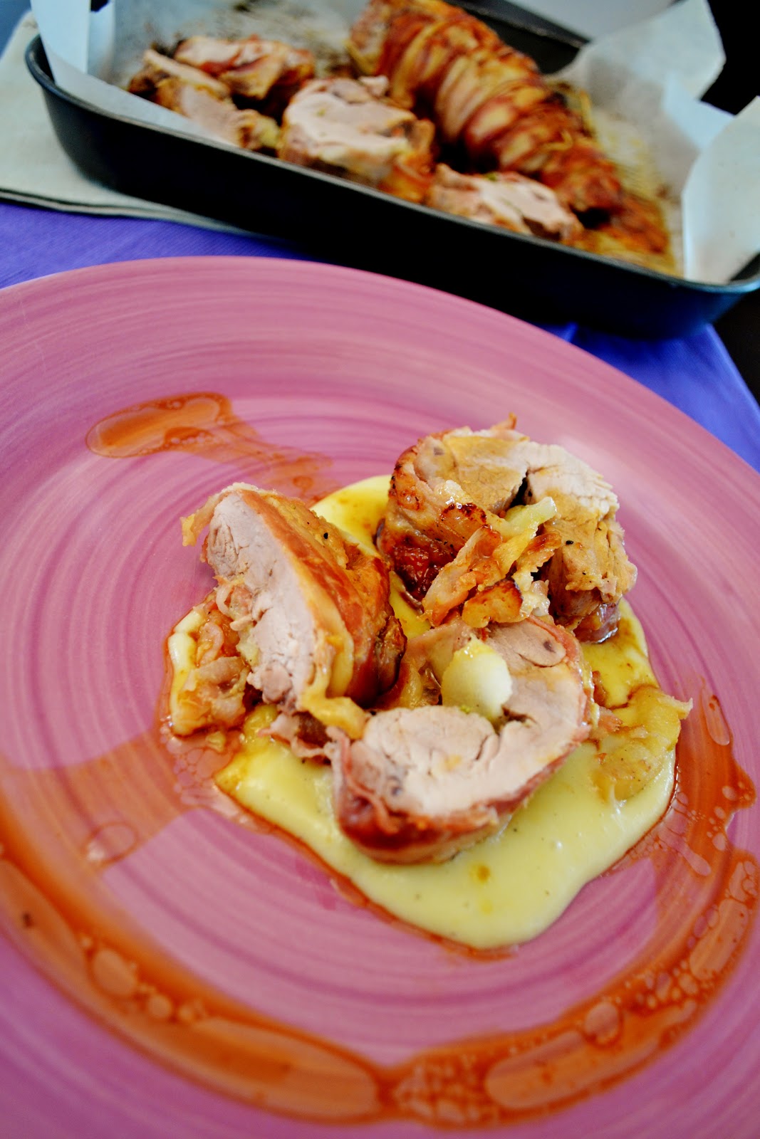 Arrosto di filetto di maiale al forno su passatina di pera & patata ...