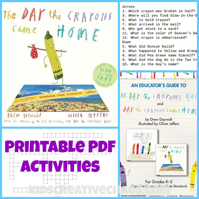 The Day the Crayons Came Home PDF Activities: Book Review - Adventures ...