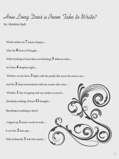 ABE HARB ║ WRITER: How Long Does a Poem Take To Write?
