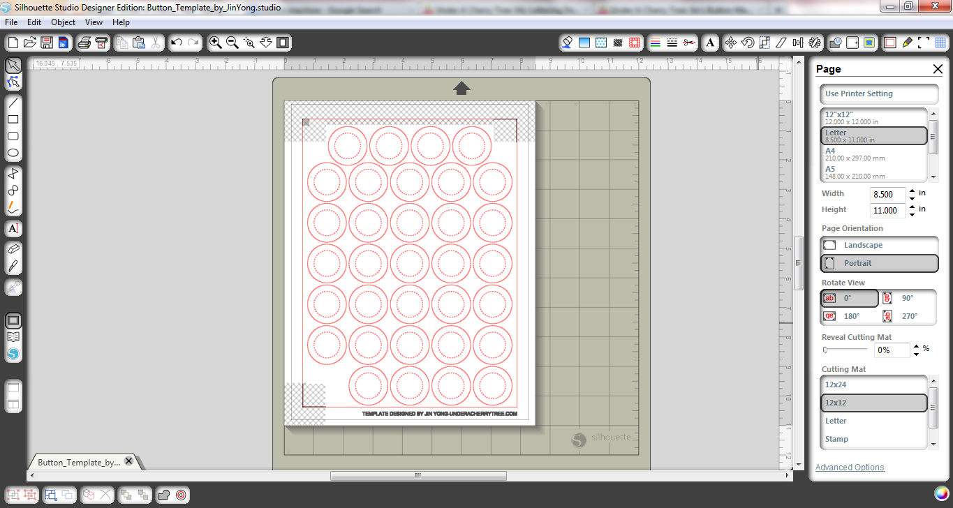 Under A Cherry Tree: Jin's FREE Button Template for 1" Button Machine ...