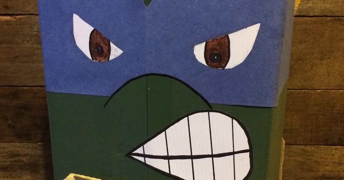 The Crafty Mimic: Leonardo Ninja Turtle Valentine Box