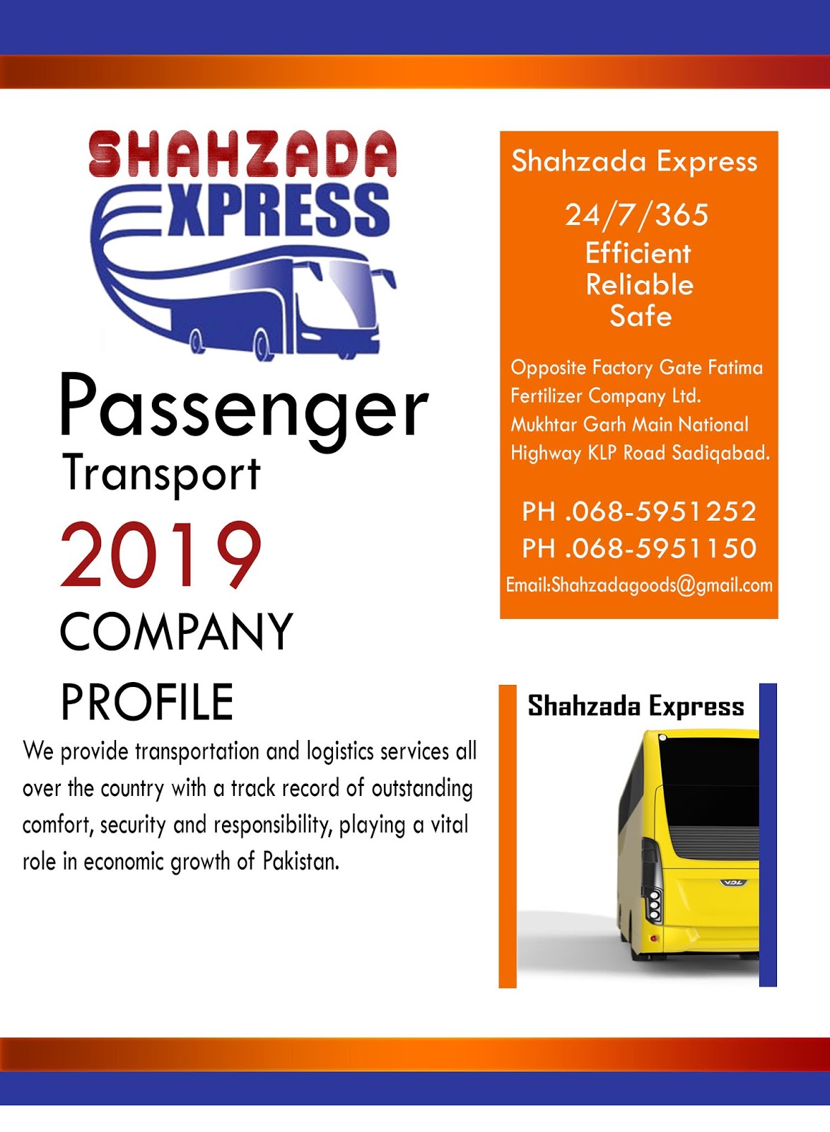 Shahzada Enterprises Transport Company: Shahzada Express