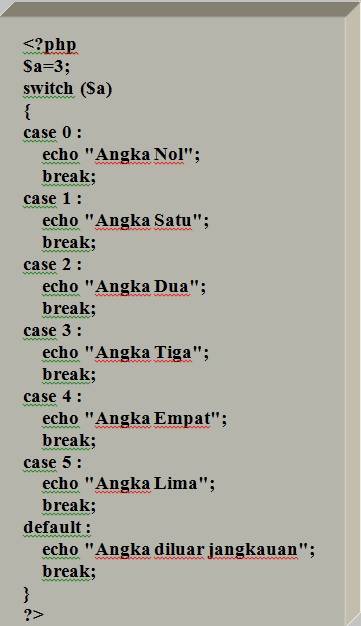 Algoritma Dan Pemrograman 3 : Pengertian Statement Switch