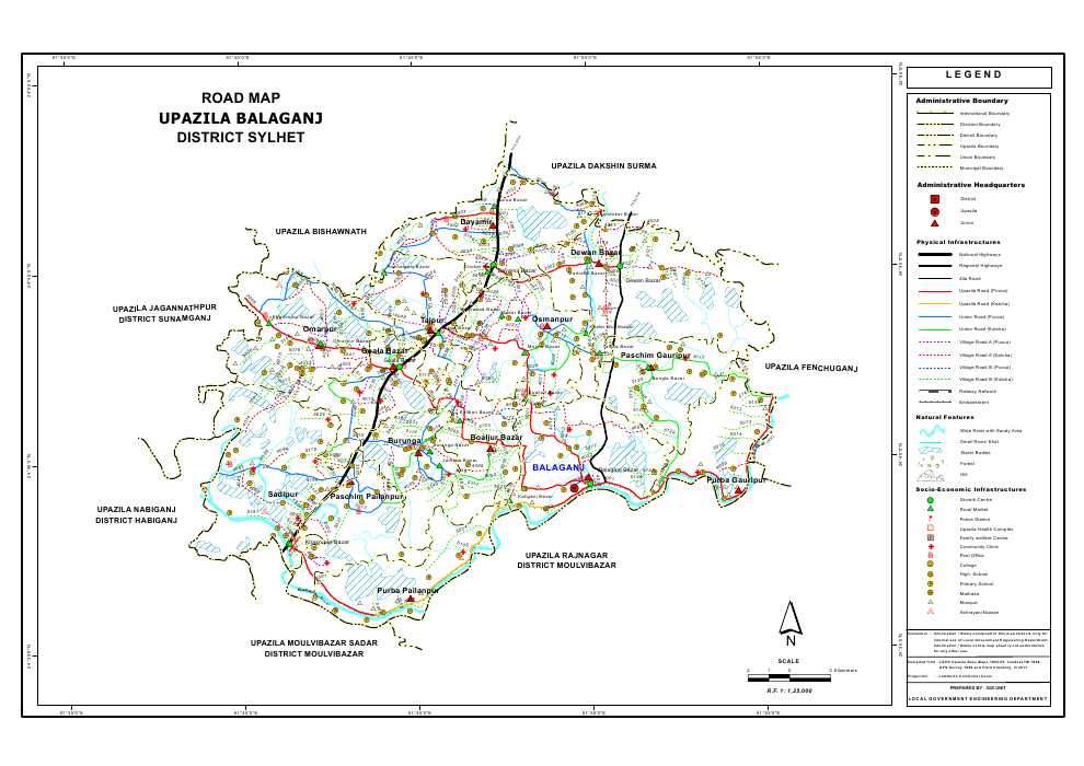 Mouza & Land Use Maps of Balaganj Upazila, Sylhet, Bangladesh - Tourism ...