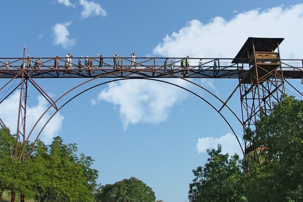 laughing pastor: bridge with a see through floor