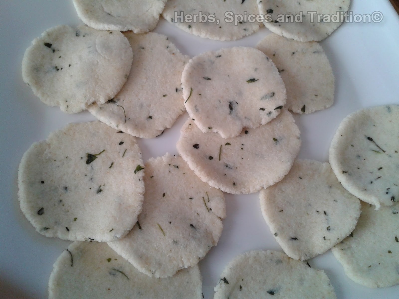 Herbs, Spices and Tradition: SEMOLINA MATHRI, CRISPY SAVORY SEMOLINA ...
