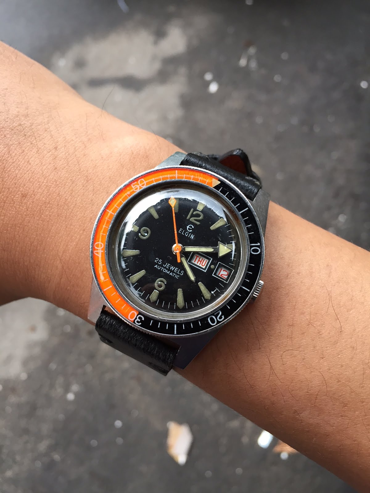 Fidelis Watch and Stuff: SOLD: RARE ELGIN VINTAGE DIVER 1960'S BAKELITE ...