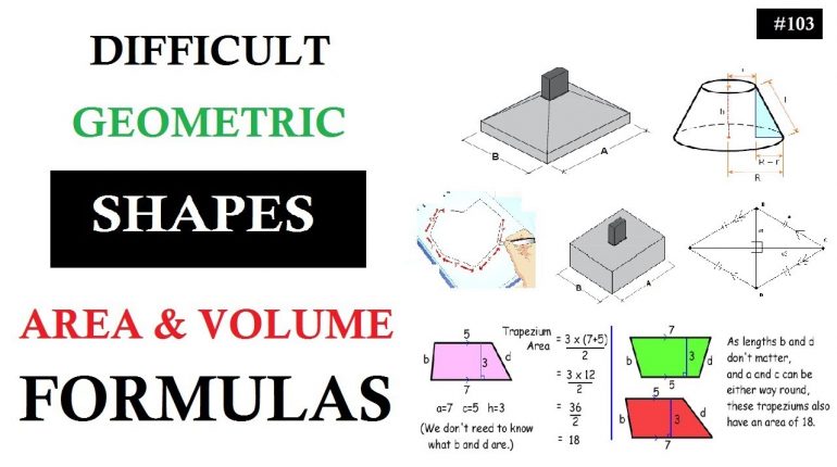 How To Calculate Volume And Area Of Various Complicated Geometric Shapes