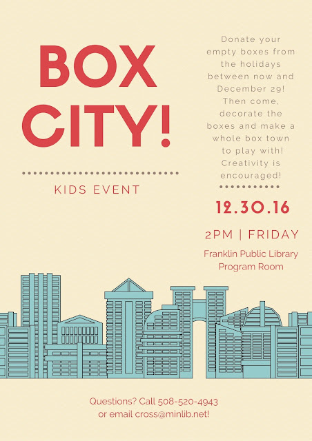Franklin Matters: Franklin Library: Box City - Dec 30 at 2:00 PM