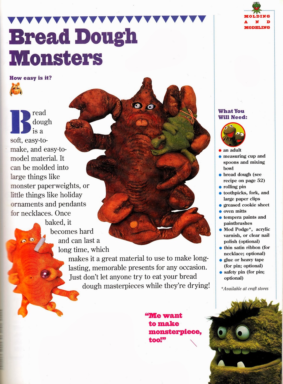 Mixed-Up Monster Club: Bread Dough Monsters From "The Muppets Big Book ...