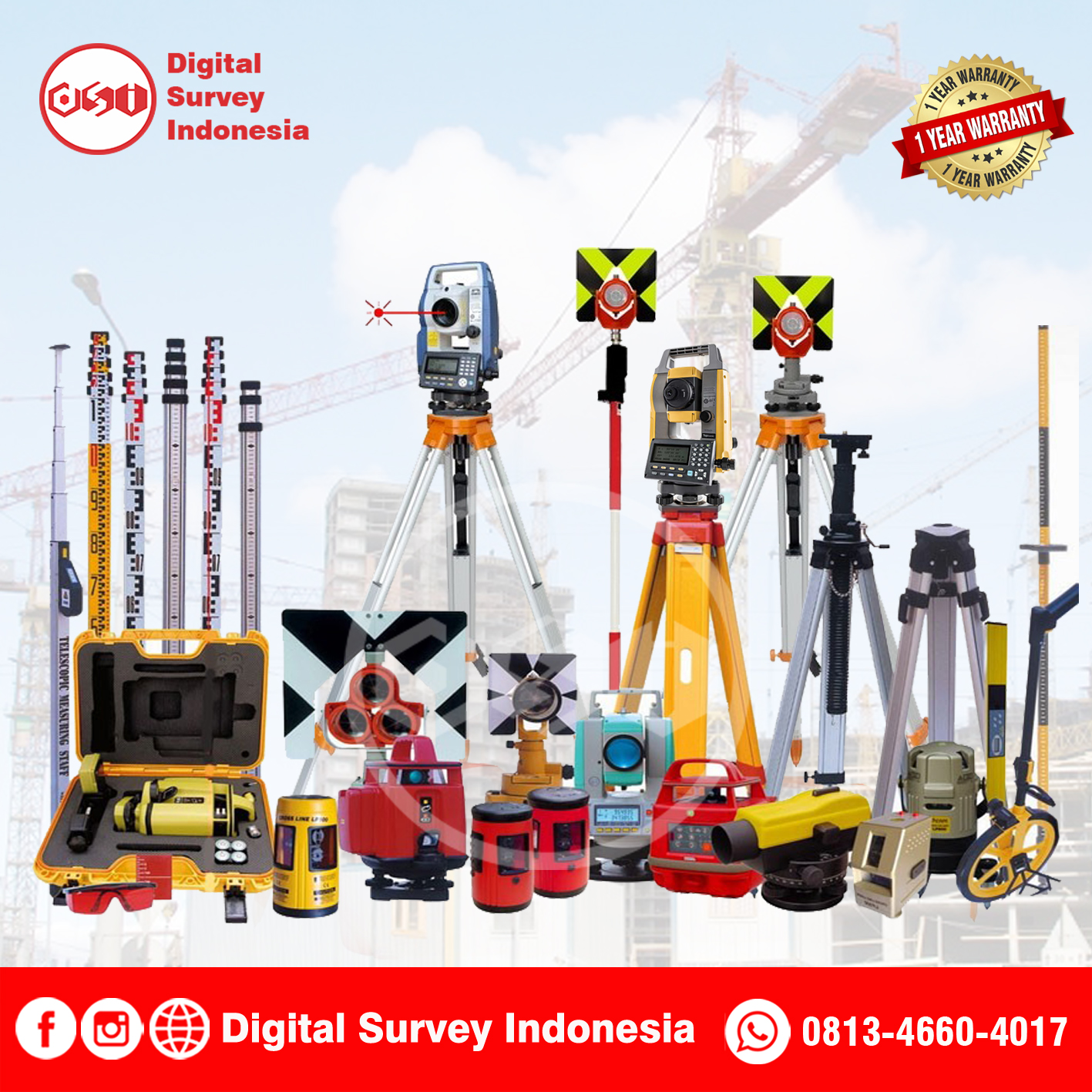 Jual Alat Survey Total Station | Theodolite Digital | Automatic Level ...