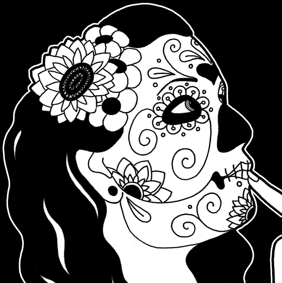 Yucca Flats, N.M.: Calaca-A-Day 365 Project Day 86 - +Static White