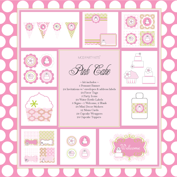 Pink Cake Mod Party Kit - Unxia