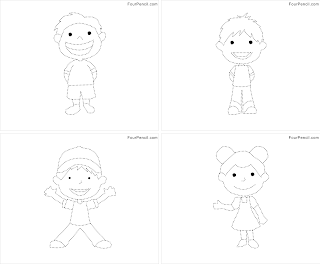 Four Dotted: Free printable Cartoon dotted drawing worksheet/activity ...