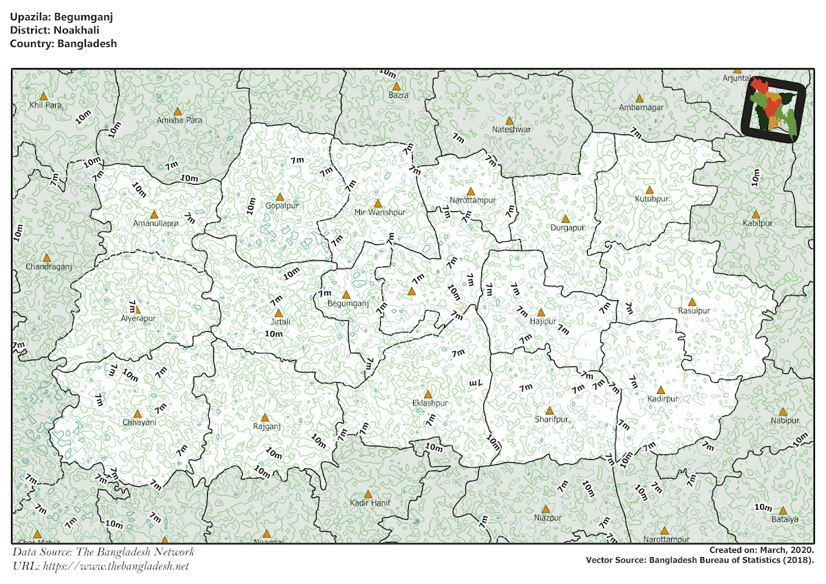 Mouza & Land Use Maps of Begumganj Upazila, Noakhali, Bangladesh ...