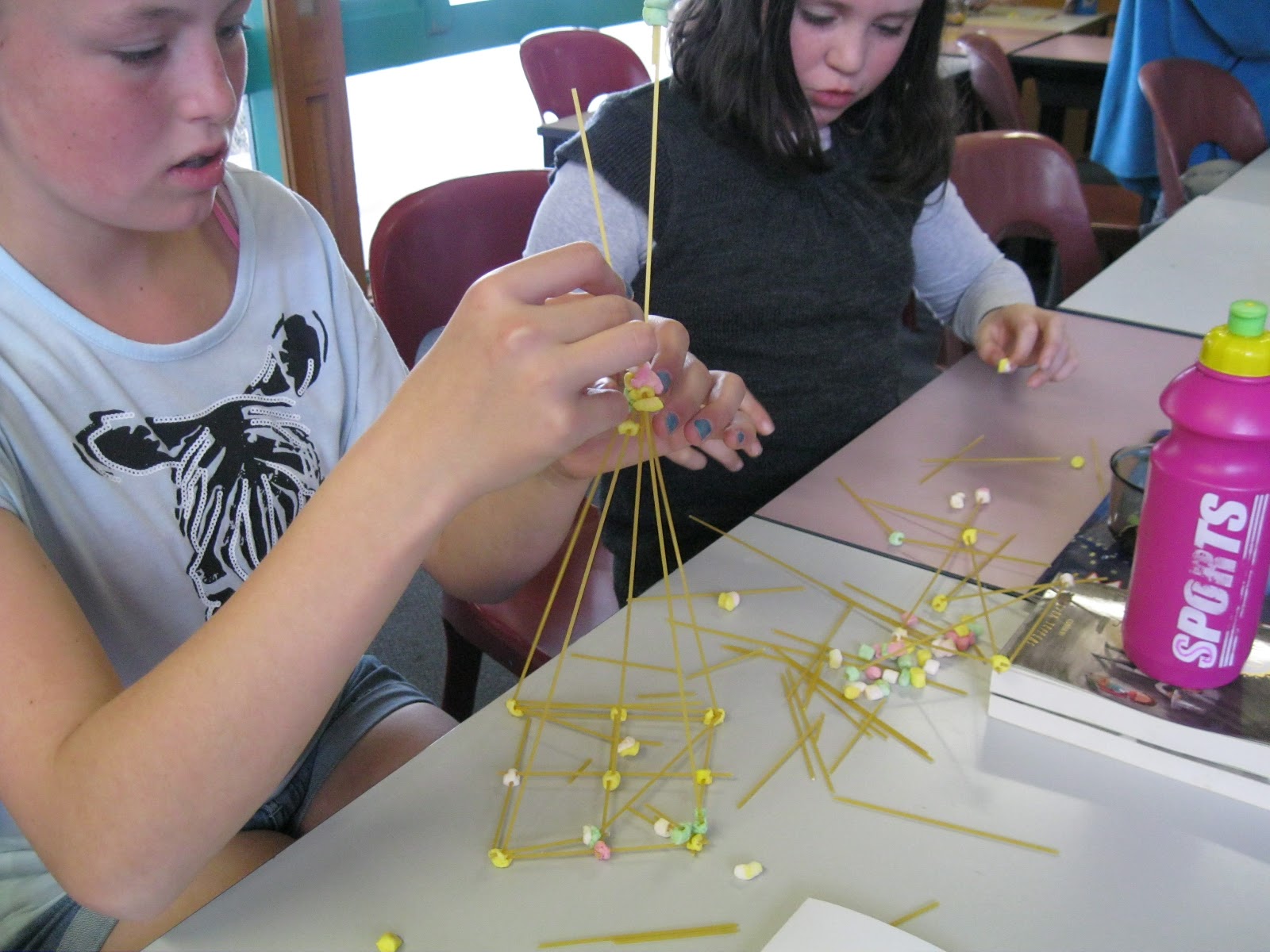Room 1 MCS: Spaghetti and Marshmallow Towers - by Tayla