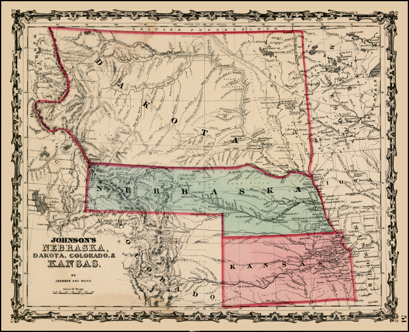 Antique Prints Blog: American State Exclaves: The Dakota Thump